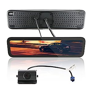 HANSSHOW Tesla 9'' Live Rear View Mirror Camera for Model Y, Ultra-Narrow Edge Design Rear View Mirror with LVDS Digital High-Definition Transmission (Model Y 2020-2023)
