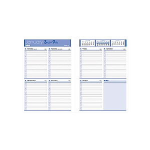 Letts Rhino 2022 diary - A4 week to view with appointments - black