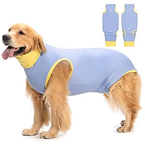 Avont Dog Surgery Recovery Suit, Post-Spay/Neuter Onesie for Female/Male Puppies, Breathable Bodysuit Surgical Shirt E-Collar & Cone Alternative, Anti-Licking Protection for Wounds -Pink (XL)