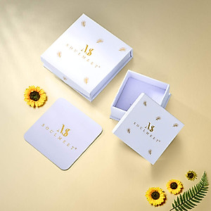 SOULMEET Matching Silver Crosses Necklace Set for Couples Mother Daughter Son Sisters Friends 2 Always Be With You (White CZ)