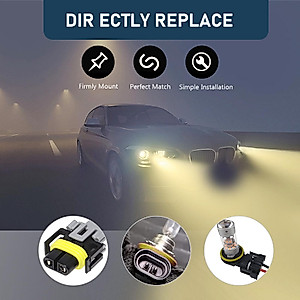 Hawyet 2 PCS Headlight Wire Socket Connector, H11 Fog Light Harness Plug, IP20 Waterproof Car Waterproof Connector, Suitable for Most Models (Black)