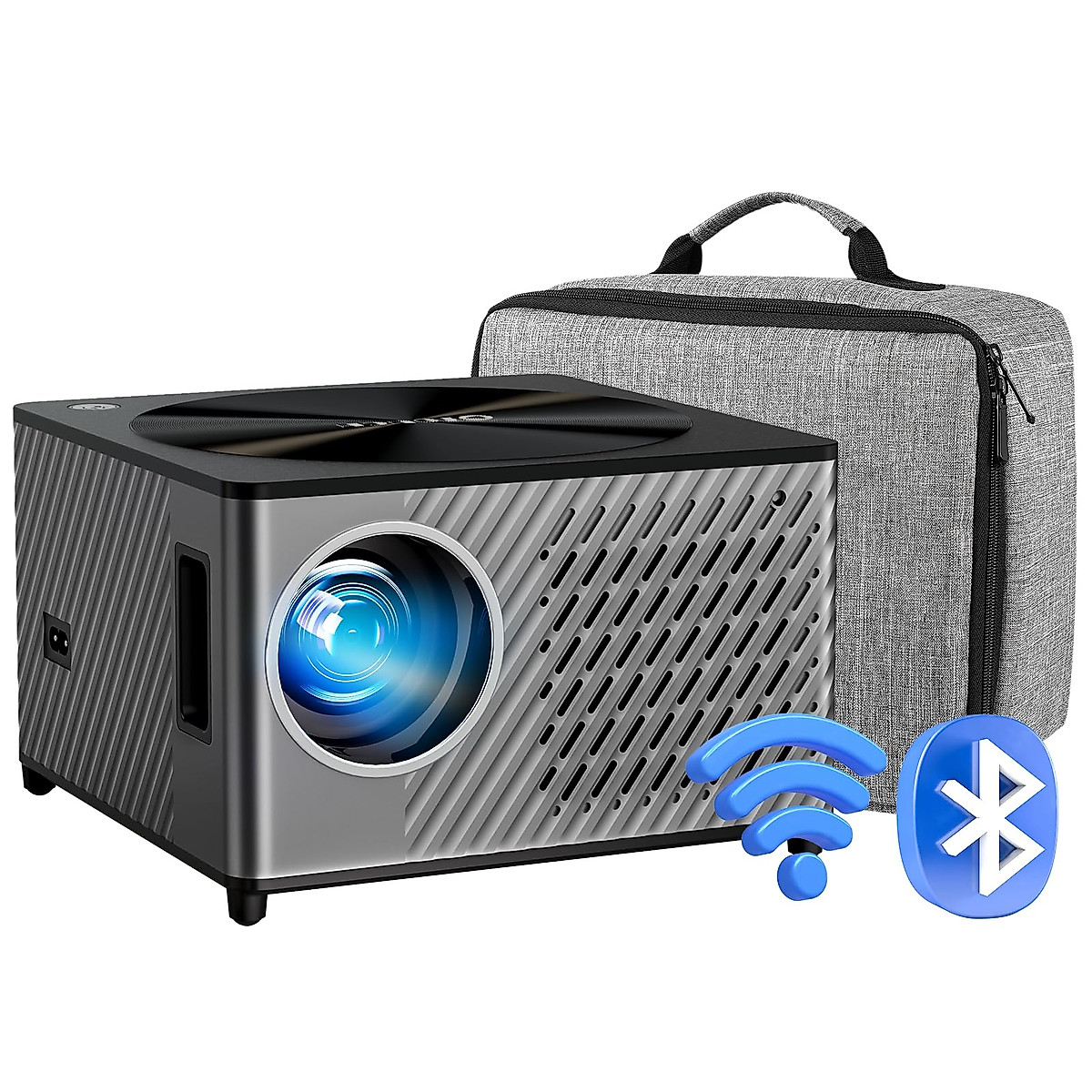 OTOUCH Projector Native 1080P 18000LM/800ANSI 5G WiFi Bluetooth Projector 4K Support ±50° 4P Keystone/Phone Sync/HiFi Speakers/BT Remote/500''/50% Zoom for Phone PC TV Stick PPT Home 2023 Upgraded