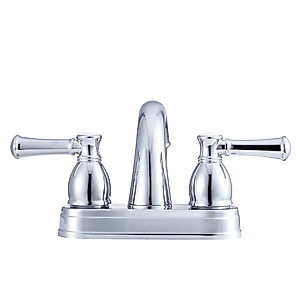 Dura Faucet DF-PL620L-CP RV Designer Two Handle Arc Spout Bathroom Faucet (Chrome)