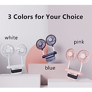 THRRLY Desktop Fan, Monitor Clip on Fan with 2 Fan Heads, 3 Speeds Office Desk fan USB Powered Cooling Fan with Sturdy Adjustable Clamp, Strong Wind Quiet Personal USB Small Fan for Laptops, Desktop.