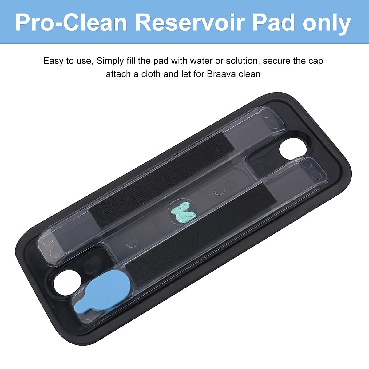 CALIDAKA Clean Reservoir Cleaning Pad,reservoir Pad Replacement Universal Plastic,for iRobot Braava 380t 390t 320 Mint 5200C