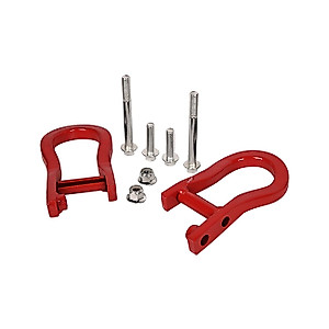 TOPAZ 84192871 2PCS Red Tow Hooks Compatible with 2007-2019 Chevy Silverado GMC Sierra 1500