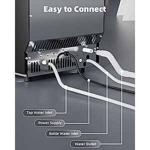 Commercial Ice Maker Machine, 100 lbs/24H Under Counter Ice Machine with 2 Way Water Inlet, 33lbs Ice Storage, Stainless Steel Freestanding, Self Cleaning Ice Makers for Home/Bar/Restaurant/Outdoor