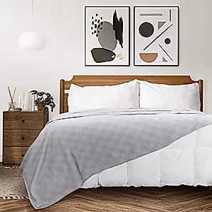 Utopia Bedding 100% Cotton Blanket (Throw Size - 60x50 Inches) 350GSM Lightweight Thermal Blanket, Soft Breathable Blanket for All Seasons (Cool Grey)