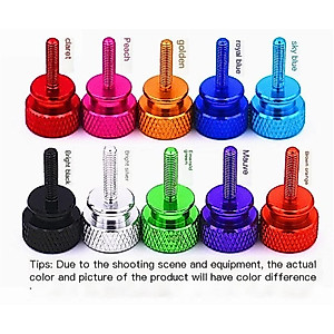 GUSTYT Screw M3x12mm Computer DIY Modified Ultra-Lightweight Aviation Aluminum Alloy Chassis Side Panel Hand Screw Screw (Color : Royal Blue)