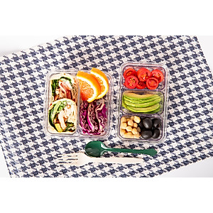 Airtight Food Storage Container with Lid(26.4 oz, 2 Removable Boxes) - Tritan 100% | BPA-Free | Candy and Nuts Organizer| Fruits, Vegetables, Snacks | Travel, Party and Picnic | Meal Prep| Lunch box