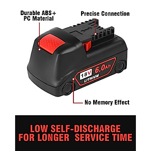 18v Battery 4Pack Replacement for Milwaukee M18 Battery 6.0Ah,High-Capacity Batteries Compaitble with Milwaukee Tools and Charger,2024 Version/New Patented