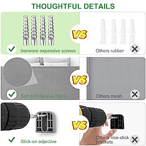 Retractable Baby Gate, Extra Wide Safety Kids or Pets Gate, 33” Tall, Extends to 71” Wide, Mesh Safety Dog Gate for Stairs, Indoor, Outdoor, Doorways, Hallways(33”x71”- Grey)