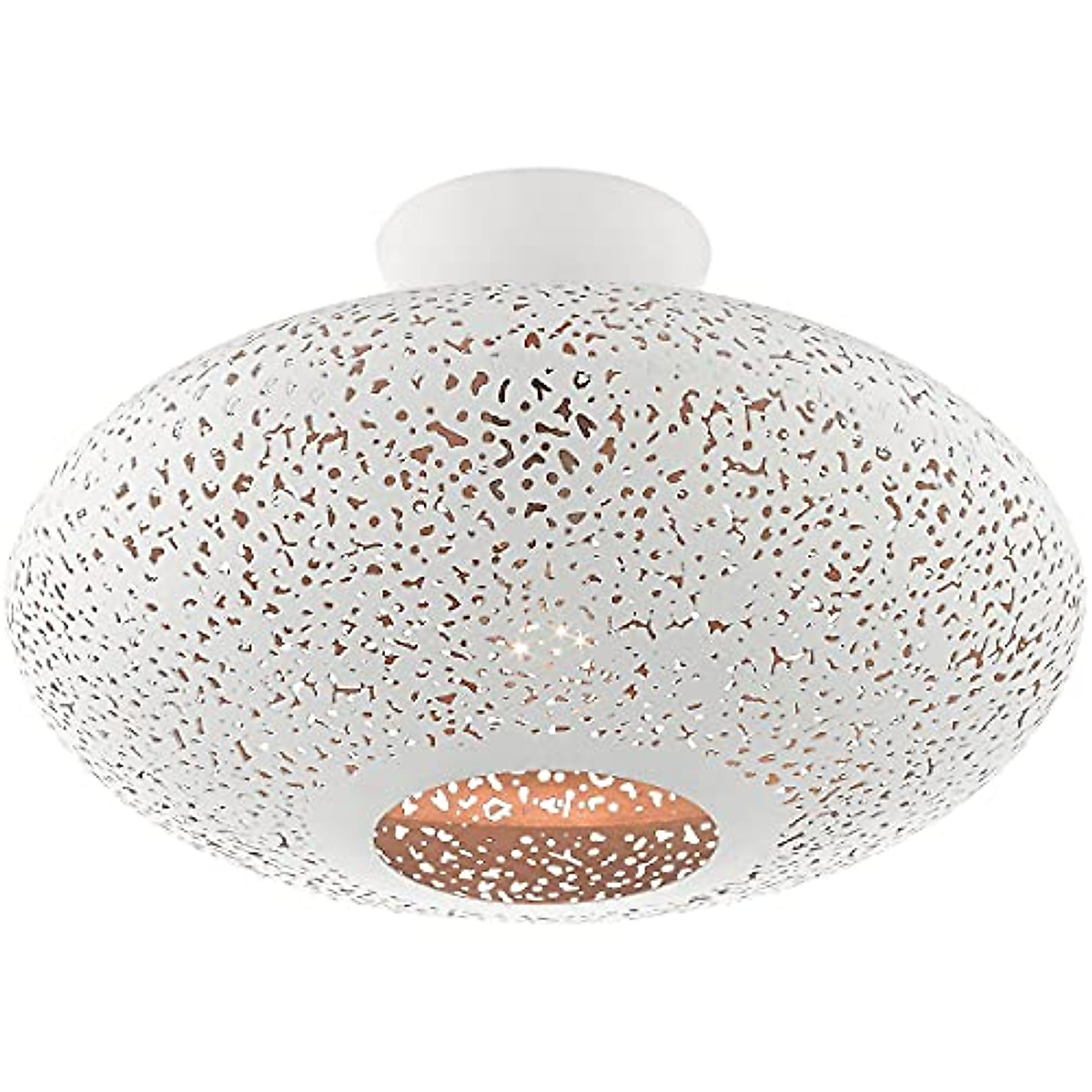 Livex Lighting 49183-03 1 Light White Semi Flush Mount