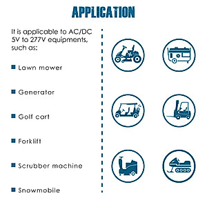 Runleader Digital Hours Counter,AC/DC 5V to 277V for Garden Tractor Generator Scooter Club Car Forklift Leaf Trimmer etc.