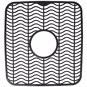 Rubbermaid Sink Protector Mat, Small, Black Waves
