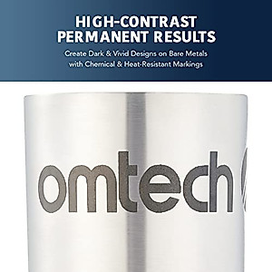 OMTech Laser Marking Spray, Metal Laser Marking Fluid for CO2 Laser Engravers, 13oz Aerosol High Contrast Black Spray for Laser Engraving Metal, Laser Ink Agent for Aluminum Stainless Steel Brass More
