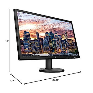HP V24 FHD 1920x1080 Monitor Bundle with HDMI, FreeSync, Low Blue Light, and Mini Bluetooth Speaker for Professional Sound, Built-in Microphone and Remote Shutter for Photos