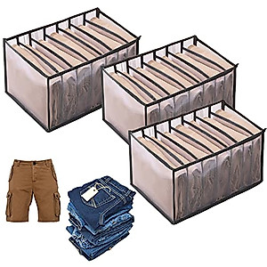 (Upgrade)3PCS Wardrobe Clothes Organizer, Clothes Organizer for Folded Clothes, Drawer Organizers for Clothing Storage and Organization, Clothing Organizer for Legging Jeans Organizer