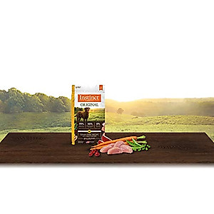 Instinct Dog Food, Grain Free Dog Food Dry, High Protein, Raw Coated Dog Food, Dog Kibble, Original Real Chicken, 4 lb. Bag