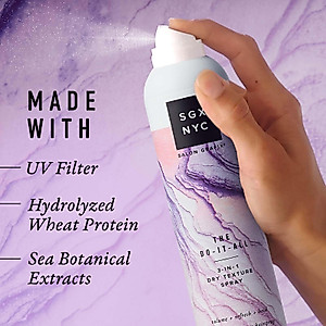 SGX NYC Dry Texture Spray - 3-in-1 Versatile Dry Shampoo and Hairspray for Refreshed Hair - 6.5 oz - UV Protection, Paraben Free, Vegan Friendly, Cruelty Free