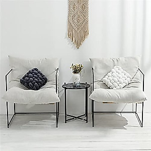 Togtlafil Soft Square Knotted Throw Pillows Elastic Cute Plush Braided Cushion Thicken Sofa Home Decoration,Light Green 16in