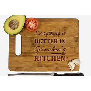 Krezy Case Wooden Cutting Board, Laser Engraved Board, Chopping board-Gift for Mom, Gift for Grandma,Cutting board for Grandma, Mothers day Gift,Grandma's kitchen