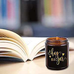 HUTYRT Lavender Scented Candles - Thinking of You Gifts for Women - A Hug in a Jar Candles - I Miss You Gifts,Get Well Gift for Her, Girlfriend, Boyfriend, Friends