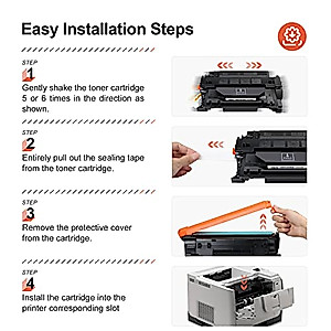 V4INK Compatible Toner Cartridge Replacement for HP 55A CE255A 55X CE255X Toner Black Ink for HP Laserjet P3015 P3015d P3015dn P3015n HP Enterprise 500 MFP M521dn M521dw M525dn Printer 2 Packs