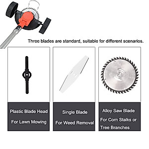 Cordless Weed Eater String Mower with Wheels, Folding Electric Weed Lawn Wacker, Weed Wacker Battery Powered, Brush Cutter, 24V 2000mAh, Suit for Lawn, Yard and Garden Pruning & Trimming