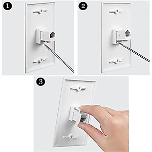 Ethernet Keystone,Cat6 Coupler Jack Network Cable Female to Female Jack，Compatible with Cat7 Cat6 Cat6a Cat5e Cat5-10 Pack White