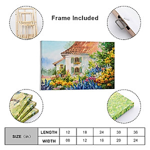 Abstract Impressionist Oil Painting Landscape Wall Art Wall Art Paintings Canvas Wall Decor Home Decor Living Room Decor Aesthetic 08x12inch(20x30cm) Frame-Style