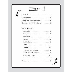 100 Task Cards: Literary Text: Reproducible Mini-Passages With Key Questions to Boost Reading Comprehension Skills