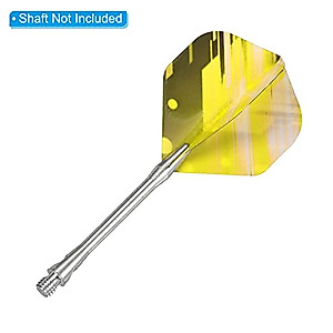 PATIKIL Dart Flights, 6 Pack PET Standard Darts Accessories Replacement Parts for Soft Tip Steel Tip, Thick Stripe Style, Black, Yellow