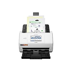 Epson RapidReceipt RR-600W Wireless Desktop Color Duplex Receipt and Document Scanner with Receipt Management Software, Touchscreen and Auto Document Feeder. Full 1-Year Limited Warranty (Renewed)