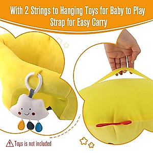 vocheer Sit Me Up Floor Seat for Baby Chair for Sitting Up Support Seat Sofa Plush Animal Shaped Baby Learning to Sit Chair for 3-24 Months,PP Cotton Full Filling,Yellow Duck