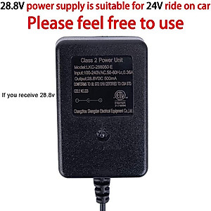 Go Store Choice 24 Volt Battery Charger for Kids Ride On Car,24V Charger SUV Car Ride-Ons Accessories