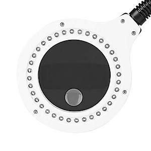 Magnifying Crafts Glass Desk Lamp 5X 10X Magnifier with 40 LED Lights Practical, 20 Times Than Normal Fluorescent Lamp, Adjustment Direction 360 Degrees
