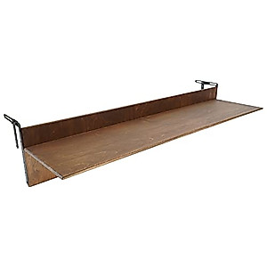 Balcony Bar Table for Railings, Outdoor Folding Deck Rail Table for Patio, Balcony Hanging Desk for Many Railings Compatible, Wooden Bar Serving Table for Porch (Walnut, XS: 21 x 11.8 Inches)