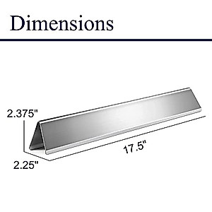Boloda 13 1/4" Heat Deflector and 17.5" Flavorizer Bars Replacement for Weber 7620 7622, Genesis 300 Series E310 E330 S310 S320 EP/CEP-310 EP/CEP-320 EP/CEP-330 with Front Control Knobs 2011 & Newer