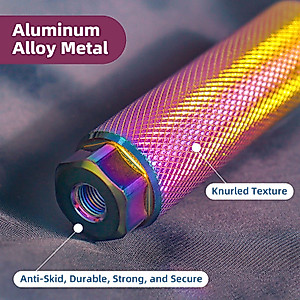 Shwsed Bike Pegs, Aluminum Anti-Skid BMX Bicycle Foot Pegs for Mountain Bike Cycling, Stunt Pegs Fit 3/8 inch Axles (Colorful)