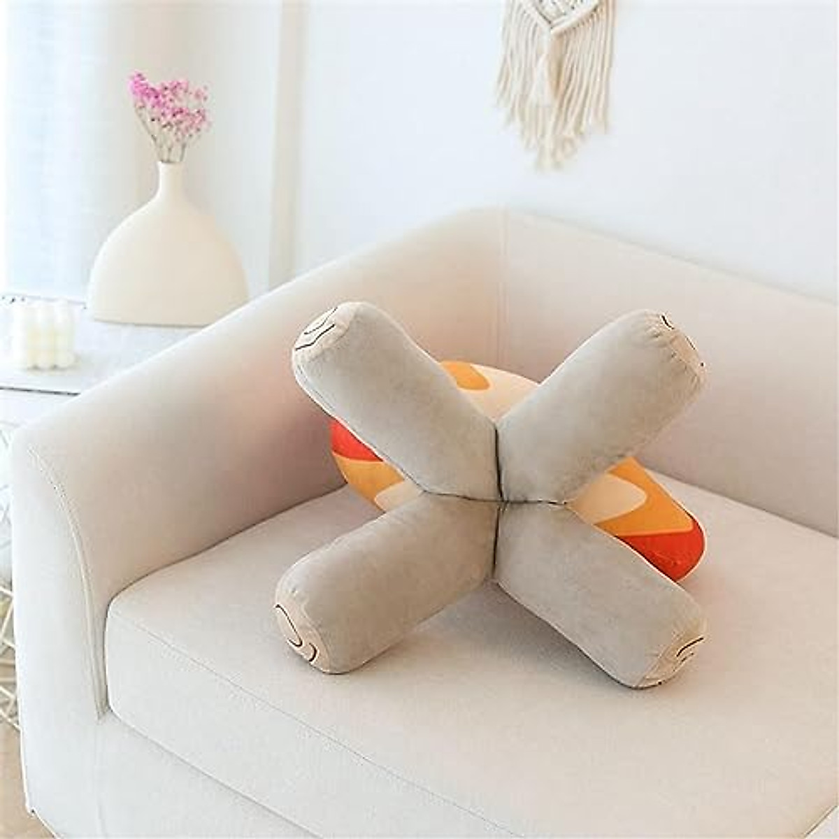 Fun Campfire Plush, Simulation Flame Plush Toys, Outdoor Camping Room Decoration, Suitable for Boys and Girls Christmas, Birthday Surprise Gift (Small)