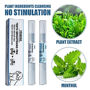 Ankexin 2 Pack Pets Dog Teeth Cleaning Whitening Pen Teeth Cleaning Pen Dogs Cats Natural-Plants Tartar Remover Tool