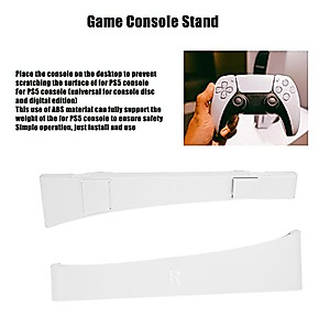 Game Console Horizontal Bracket, Adjustable Stable Game Console Base Stand for PS5 Host Console Disc and Digital Edition
