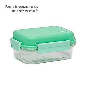 Goodful Lunch Box with Removable Ice Pack,Leak Proof Lid, Microwave Safe, Freezer Safe, Dishwasher Safe, Made from Tritan Material- Keeps odor, tastes and Stain Free, 4.23 Cups