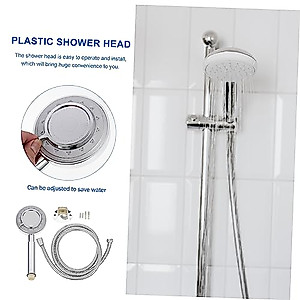 Veemoon 1 Set Shower Head Black Suit Handheld Sprayer Bath Kits Waterfall Tub Shower Faucet Showerhead Kitchen Showering Spray Head Faucet Sprayer Bathing Metal Three Piece Suit Pressurize