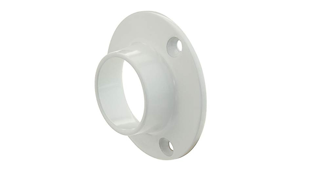 Heavy Duty Closet Pole Sockets in White | Secure & Easy Installation