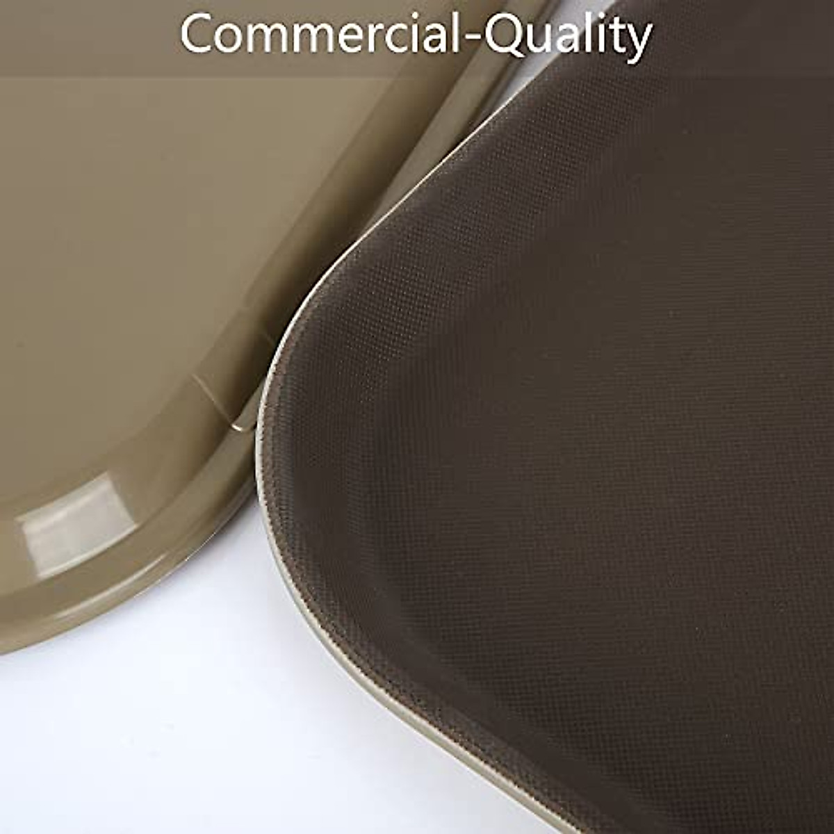 PETTYOLL 2PCS Cafeteria Trays, 12" x 16" Inch Plastic Restaurant Serving Trays, Restaurant Grade Non-Slip Trays for School Lunch, Diner, Commercial Kitchen Restaurant Equipment