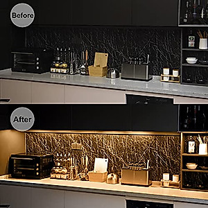 Under Cabinet LED Lighting Kit Plug in or Hardwired, 6 pcs 12 Inches Light Strips, 2000 Lumen, Super Bright, for Kitchen Counter, Closet, Shelf Lights, 31W, Warm White (6 Bars)