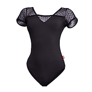 Daydance Lace Black Women Ballet Leotards for Dance, Gymanstics, Aerial Yoga, Swim