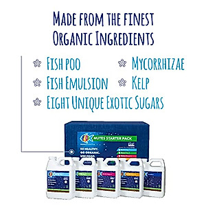 FOOP Nutes Veg & Bloom Starter Pack: Organic Plant Nutrients for Thick Stalks, Tight Bud Stacking, Explosion of Trichomes | Infused with Cal/Mag, and Silica | Five 32oz Bottles